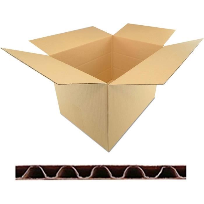 100 cartons d'expédition simple cannelure 40 x 30 x 30 cm brun - KK 100 ...