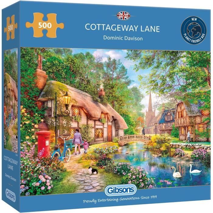 Cottageway Lane Puzzle de 500 pièces Puzzle cottage durable pour ...