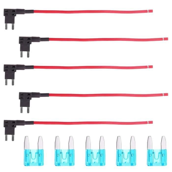 \U200B\U200B5Pcs 12V Voiture Add-A-Circuit Fusible Robinet Adaptateur ...