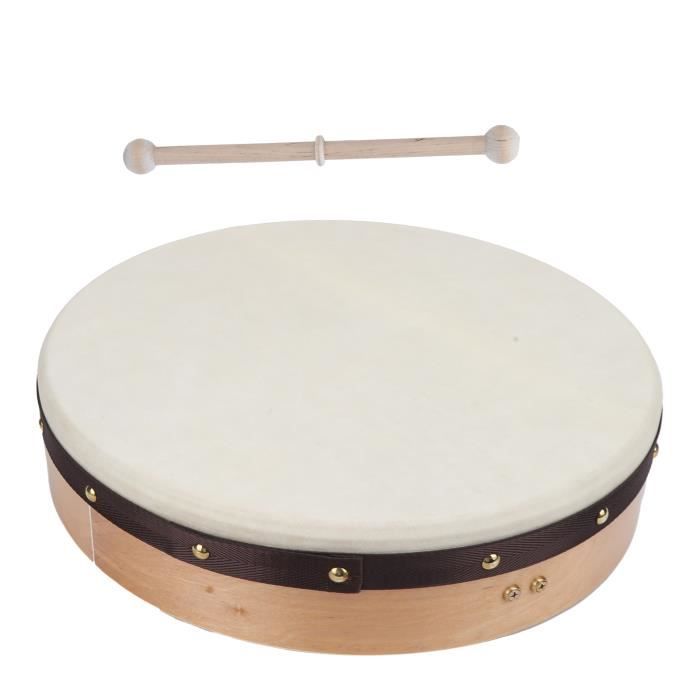 Zerone tambour à cadre Tambourin Peau de Mouton Bois Couleur Cadre ...