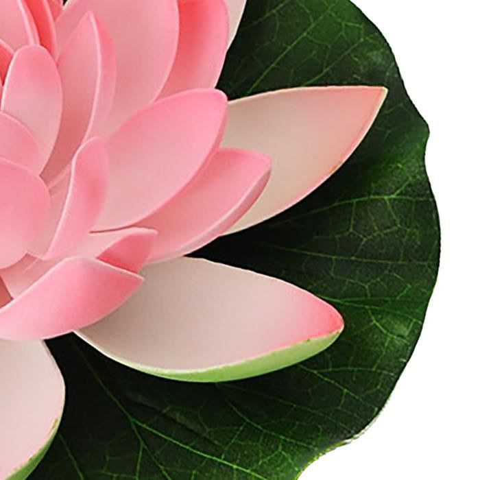 Fleur de lotus artificielle - ZJCHAO - Rose clair - 27 cm - Décoration ...