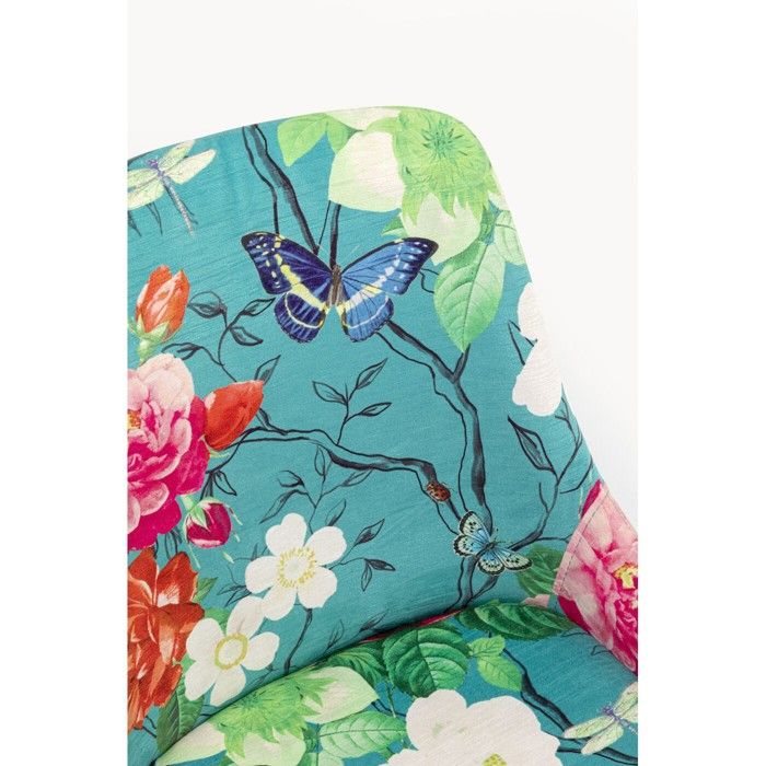 Chaise East Side Flower Fever bleue Kare Design - Cdiscount Jardin