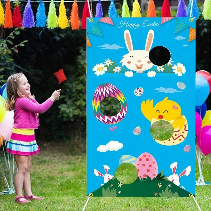 Jeu de lapin de Pâques Drapeau suspendu Activités de fête Parent-enfant ...