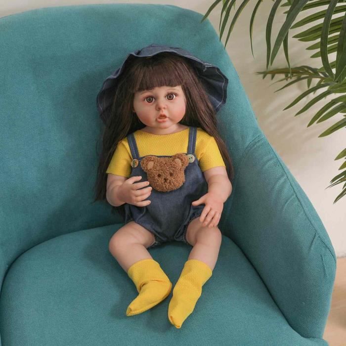 Realiste 48cm Bebe Reborn Fille Poupee Reborn Poupons Silicone Reborn Babys Doll Pas Cher ...