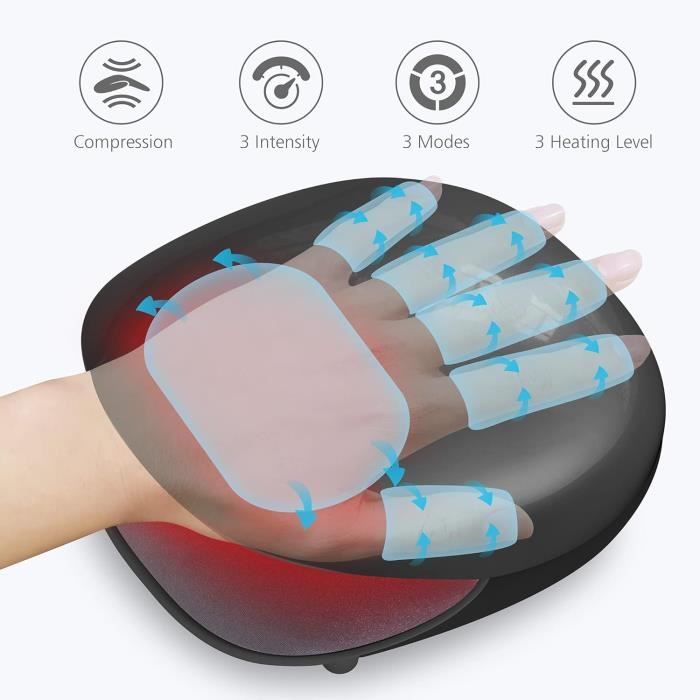 Appareil De Massage Sans Fil Avec 3 Modes De Compression, Chauffe-Main ...