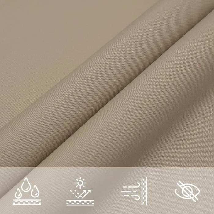 Voile de parasol en tissu Oxford - carré 2x2 m - vidaXL - acier - taupe ...