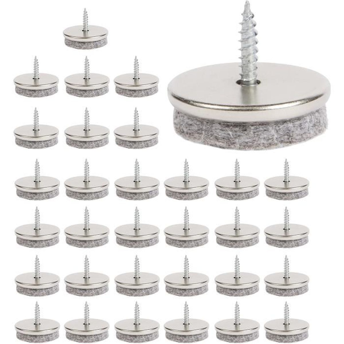 32 Pack Patin de Chaise, 28mm Diameter Patin Chaise. Patin Meuble ave ...