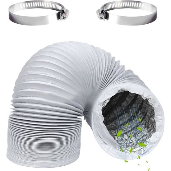 RYAN Tuyau Evacuation Seche Linge Tuyau D'évacuation Flexible en Alm PVC Tuyau de Ventilation ...