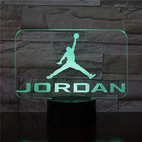 3D Illusion LightBasketBall Michael Jordan Usb 3D Led Night Light ...