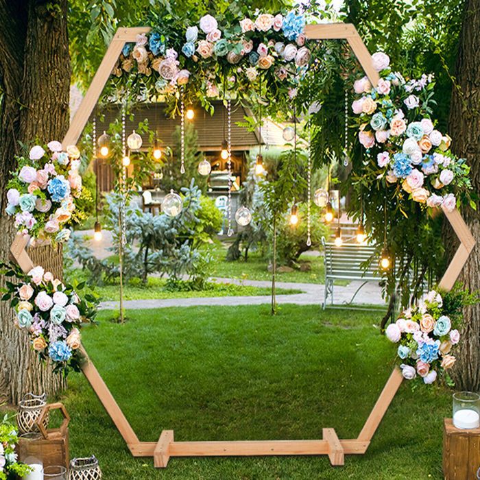 Arche de Mariage Hexagonal en Bois - pour Décoration de Mariage ...