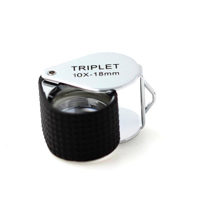 Loupe pliable Triplet 10x - 18mm Lens - ABIJOUX - Cdiscount Appareil Photo