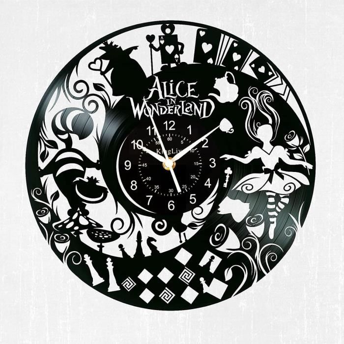 Horloge Murale En Vinyle Alice Au Pays Des Merveilles - Chat Du ...