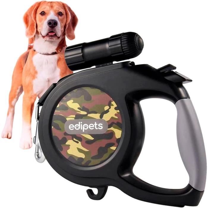 , Laisse Chien, Enroleur, Avec Lampe De Poche Led, Pour Le Dressage Et ...