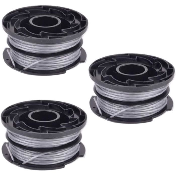 Lot de 3 bobines pour débroussailleuse Black & Decker 2 m x 1,5 mm[1383] - Cdiscount Jardin