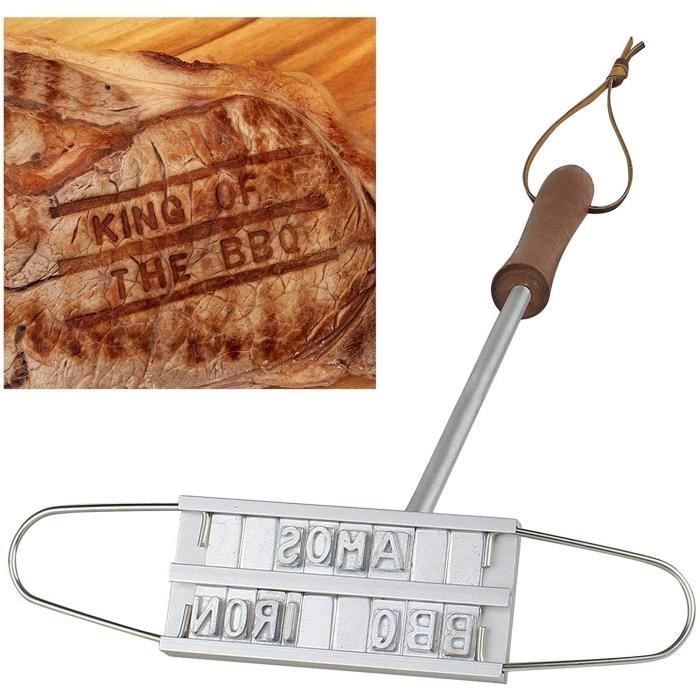 Grilly - Customizable Hot Stamp for BBQ, BBQ Branding Iron with 55 ...