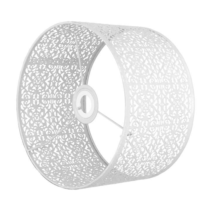 Abat-jour - CIKONIELF - Métal Creux - Blanc - 25 cm - Design ...