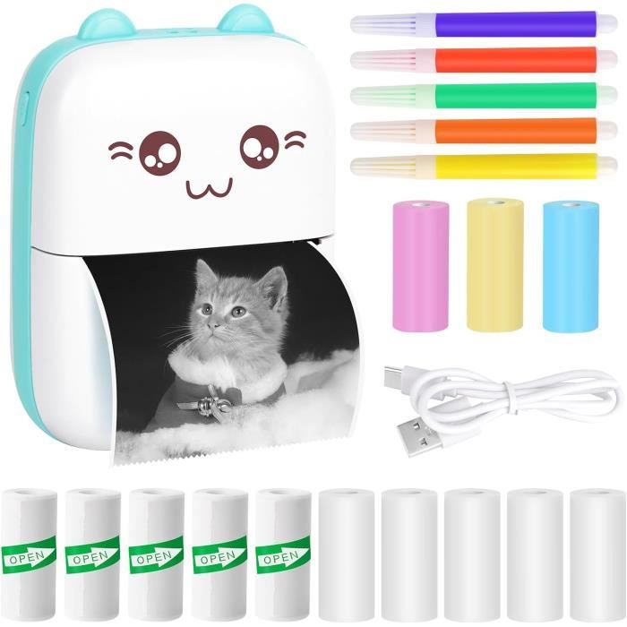 LDERFIV Mini imprimante Portable,Thermique Photo Portable,imprimante de ...