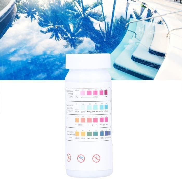 Brave-50 Comptes Bandelettes de Test d'Eau de Spa Piscine 4 en 1 Chlore ...