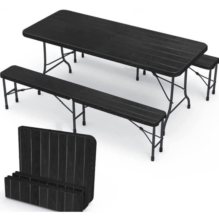 Ensemble Table et Bancs IZTOSS 185 cm pliable HDPE 8 places - Cdiscount ...