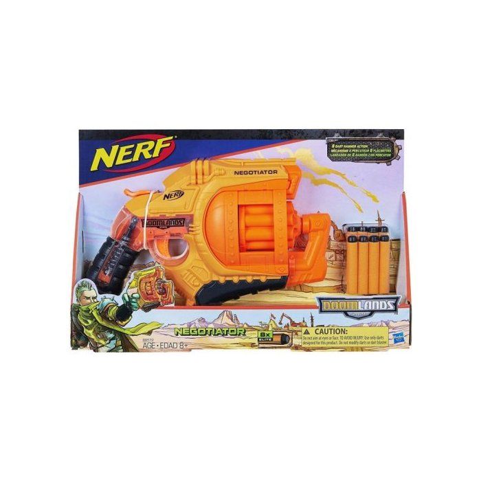 Jeu Plein Air Pistolet Orange Doomlands Negotiator Blaster : Nerf ...