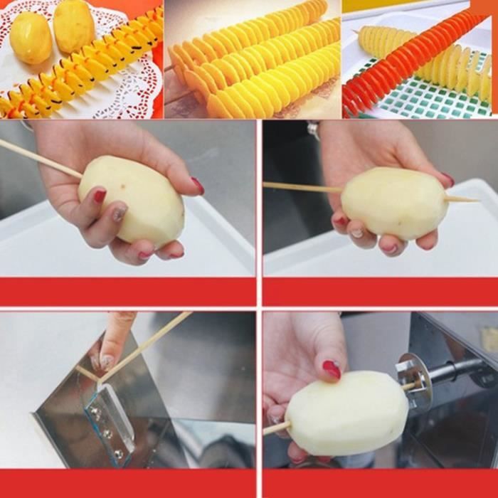 OMABETA coupe-pommes de terre torsadé manuel Machine à chips torsadée ...