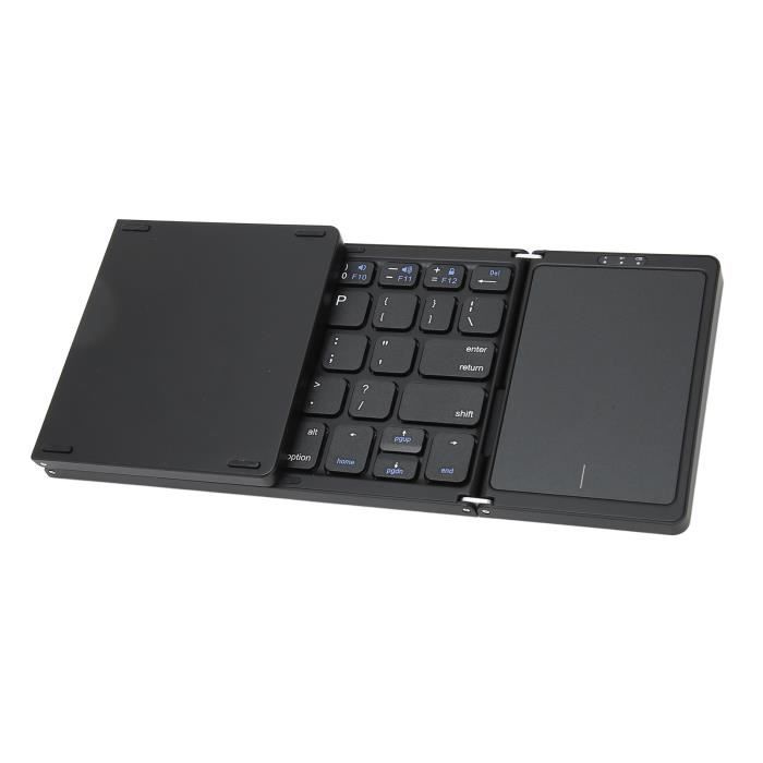 Qiilu Clavier pliable sans fil Clavier Bluetooth pliable avec pavé ...