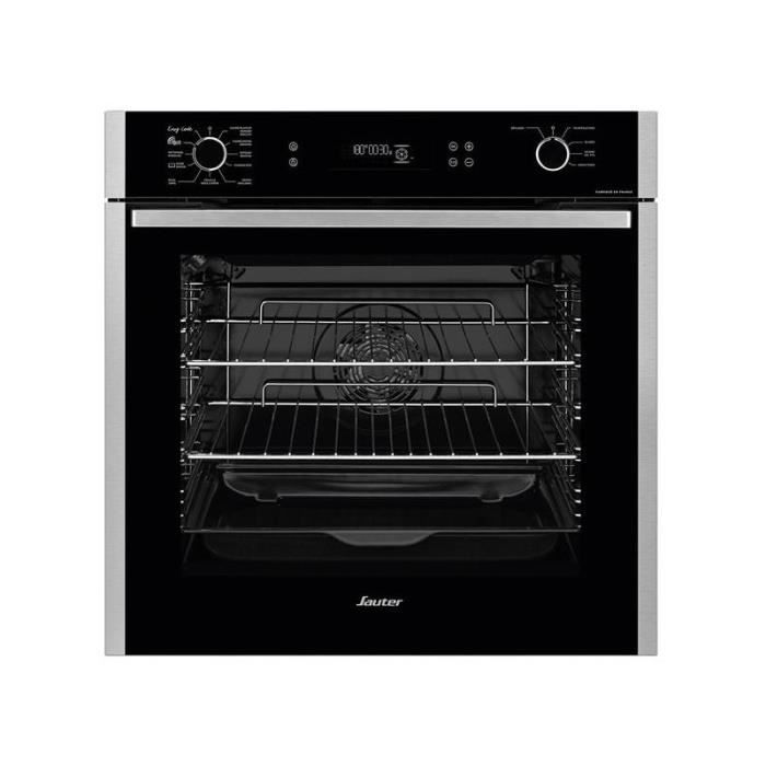 SAUTER Four Encastrable Pyrolyse 73L EasyCook 12 Positions 54,4 Noir ...