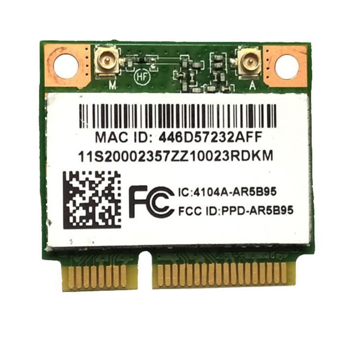 Carte RéSeau Sans Fil Atheros AR5B95 AR9285 2.4G 150Mbps PCI-E Carte ...