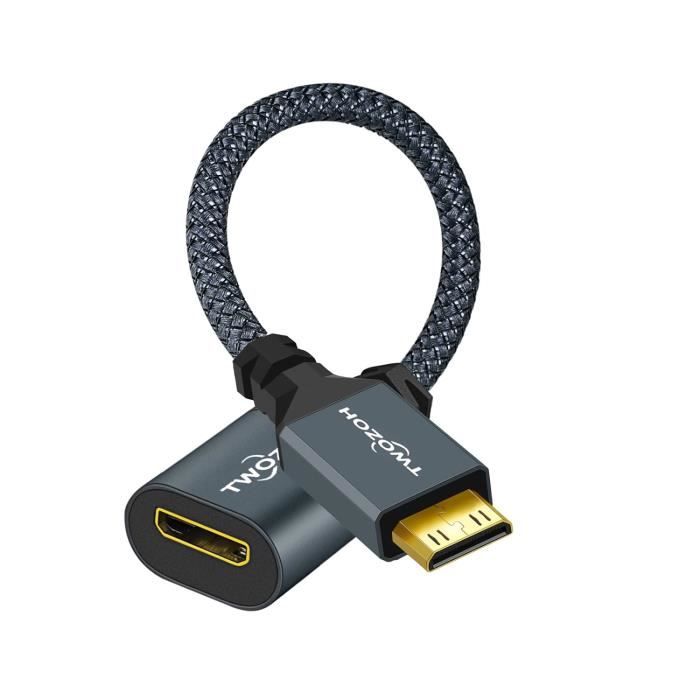 Câble Adaptateur Mini Hdmi Mâle Vers Femelle (Type C) Mini Hdmi Mâle ...