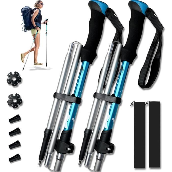 Bâtons De Randonnée Pliables 2 Pièces Bâtons De Marche Nordique En ...