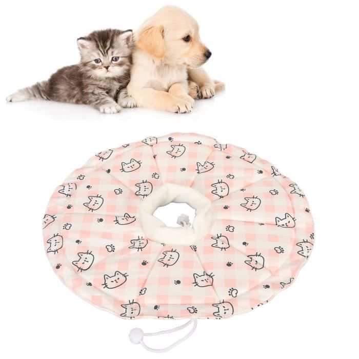 VGEBY collier de cône de chat animalerie collier Collier rose M : 20 à ...