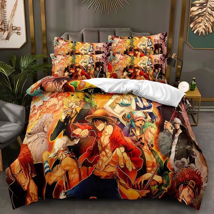 Animé Chopper Zoro Sanji Léger One Piece Luffy 1 Housse De Couette Et 2