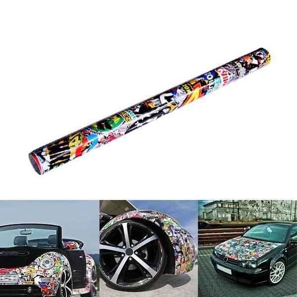 Ywei Autocollant de voiture 30 X 20 pouces JDM Graffiti Skullcandy Wrap ...