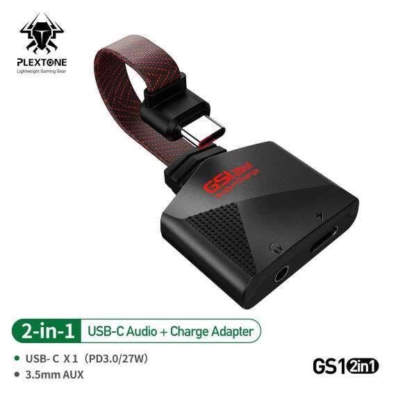 GP02254-PLEXTONE GS1 2 en 1 USB C à 3.5mm Écouteurs et Chargeur ...