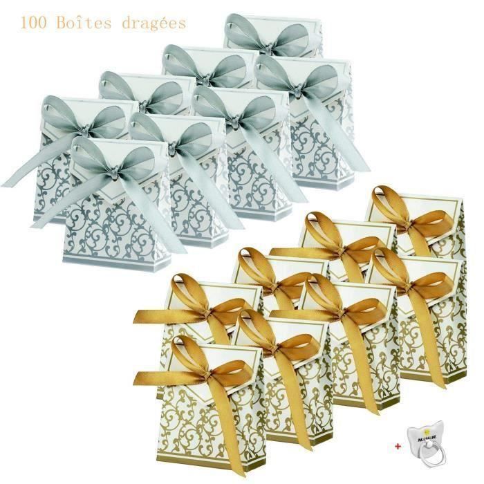 100 boîtes dragées,boîte cadeau, sachets bonbonnières, facile de ...