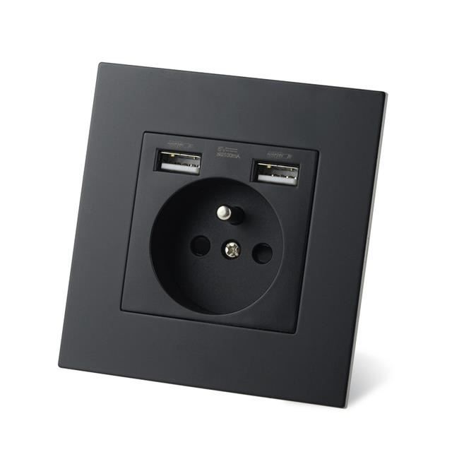 Interrupteur mural,FR Socket USB--Prise de courant à bascule avec ...