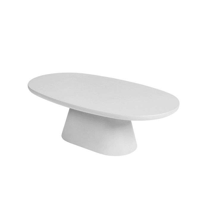 Table basse 'Tavira' 120 cm Ovale Ciment Ecru - Cdiscount Maison
