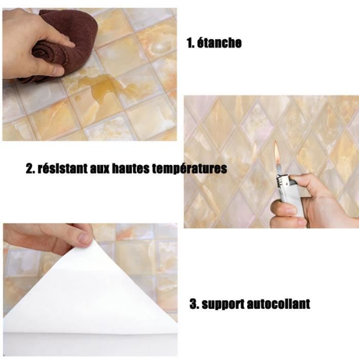 Papier peint à décoller et à coller en marbre auto-adhésif amovible ...