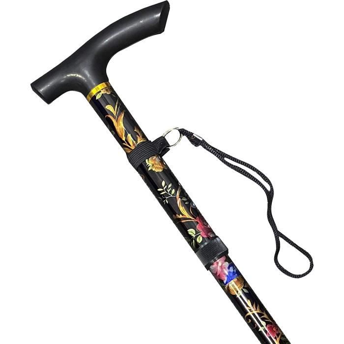 Canne De Marche Noire, Légère, Pliable, Extensible, Réglable | Flexible ...