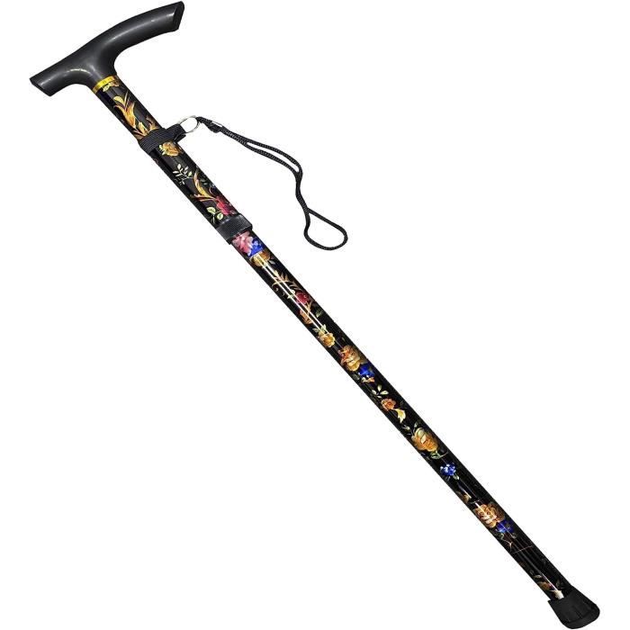 Canne De Marche Noire, Légère, Pliable, Extensible, Réglable | Flexible ...