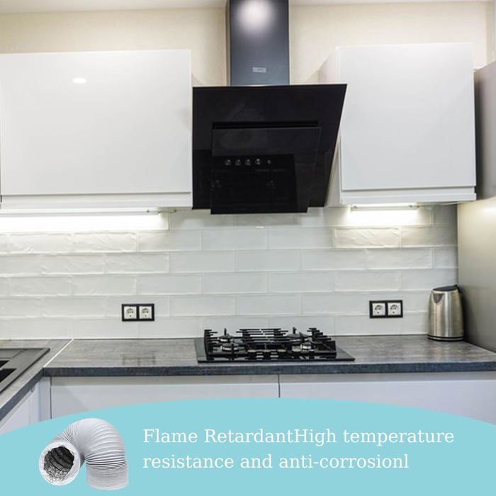 RYAN Tuyau Evacuation Seche Linge Tuyau D'évacuation Flexible en Alm PVC Tuyau de Ventilation ...