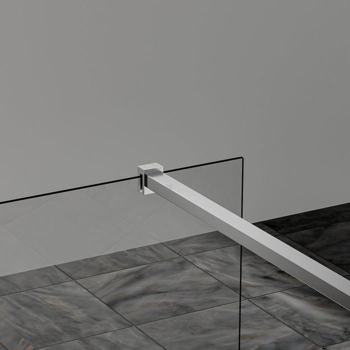 Paroi de douche fixe 50x200 cm avec retour pivotant 40x200 cm - Barre ...