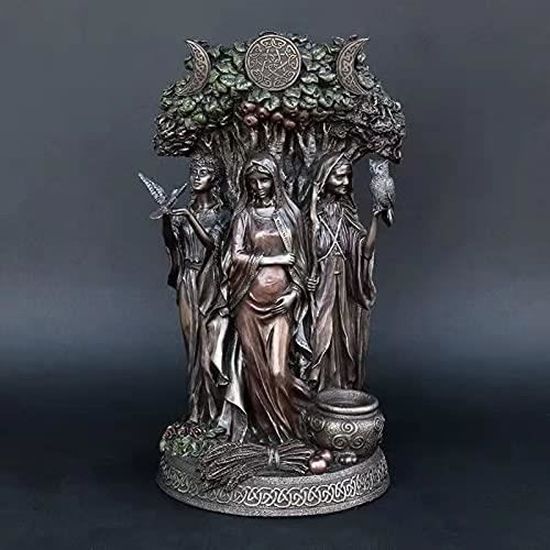 The Triple Goddess Sculpture celtique Sacrée Lune Triple Déesse Mère ...