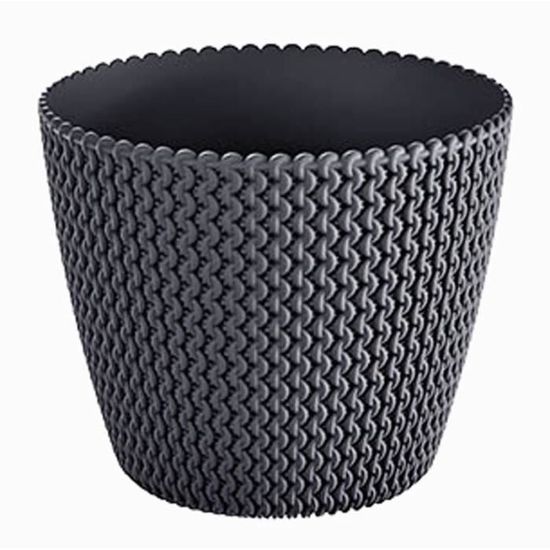 Pot rond PROSPERPLAST Sploty - Ø 295 mm - Gris anthracite - Plastique ...
