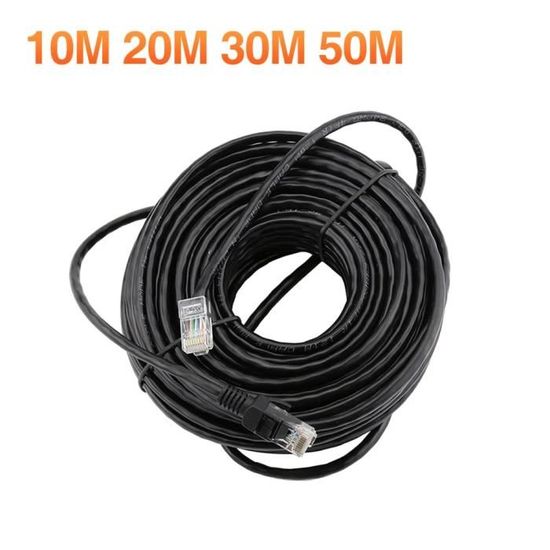 Câble d'alimentation,câble Ethernet Cat5 Lan pour caméra IP,10M 20M 30M 50M en option,câble ...