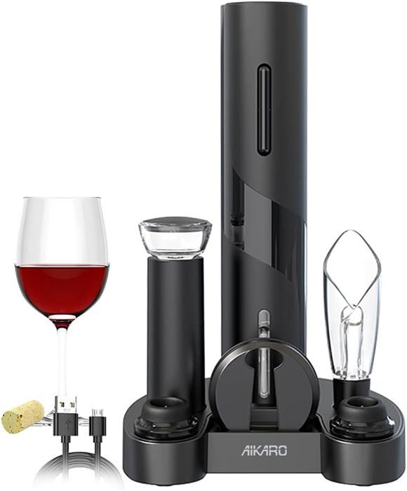 Ouvre Bouteille Electrique Tire Bouchon Screwpull Automatique, Rechargeable (Set avec Base ...