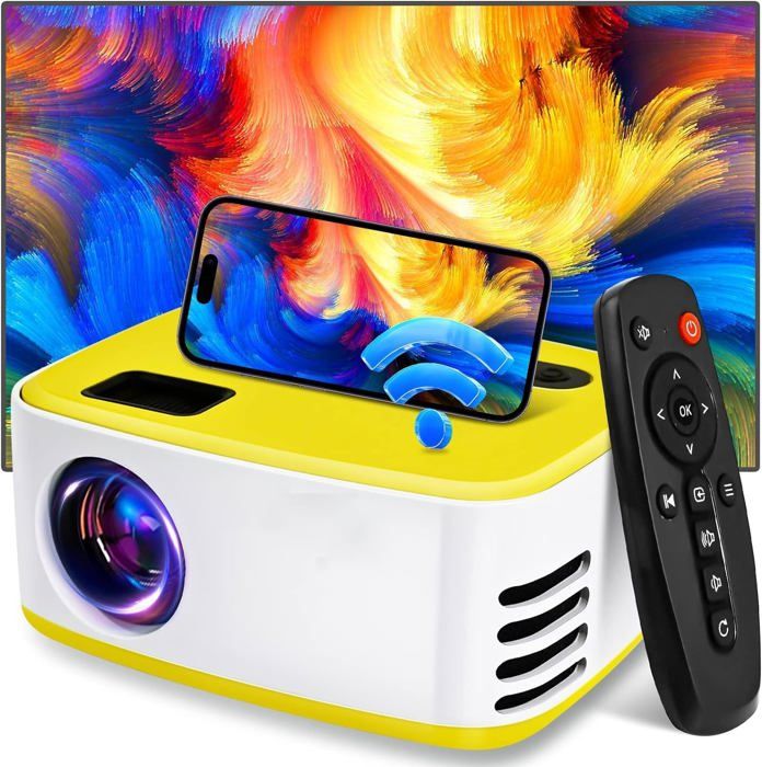 Mini Projecteur Video,Wifi Vidéoprojecteur Portable 720P Full Hd ...