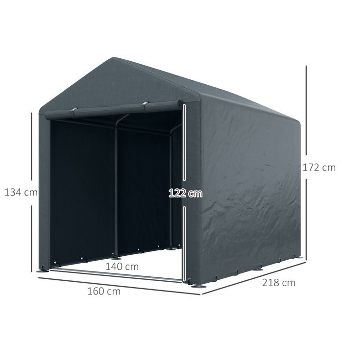 Tente de garage , 1,6 x 2,18 x 1,72 m Tente de stockage avec protection ...