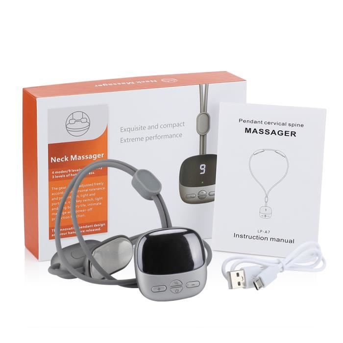 Ensemble 1-Massage Cervical Ems À Micro-courant, Soulage La Fatigue, Portable, Stimulation ...