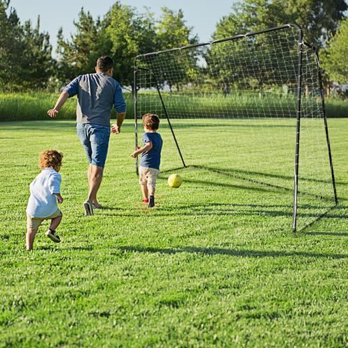 But de Football en Tube d'Acier Galvanisé noir brillant, 300*200*120cm ...